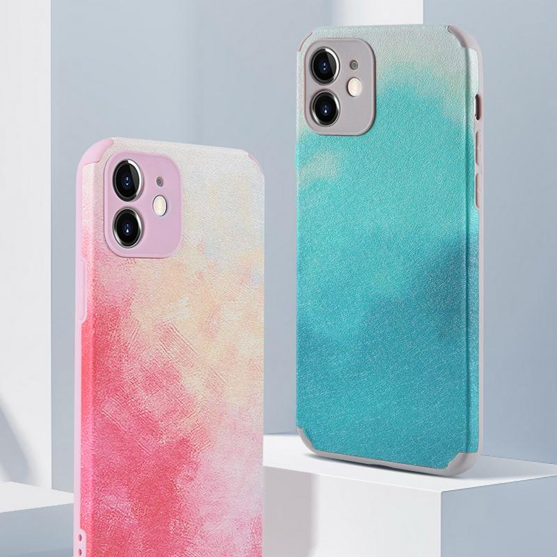 Watercolor Gradient Phone Case for IPhone 12 MINI 12 11 Pro X XR Max ...