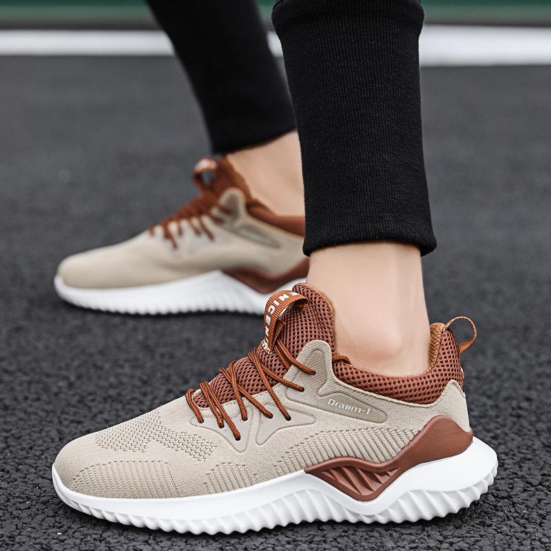 Buy Men's Shoes Summer Light Breathable Flying Woven Sneakers Men's ...