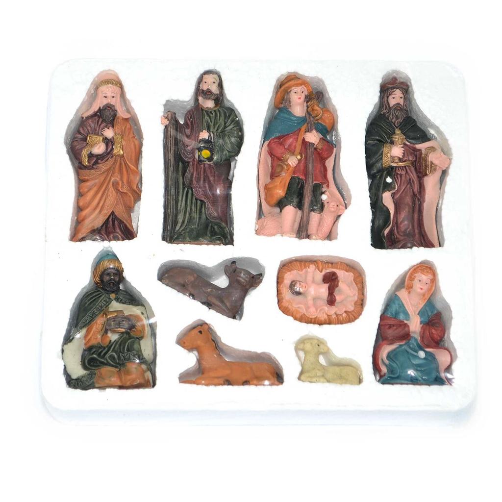 Buy Aidier 10PCS Nativity Figures Set Movable Individual Christmas Home ...