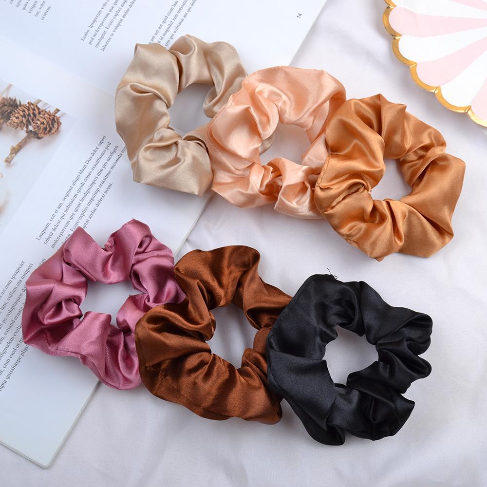 Buy Solid Color Large Intestine Hair Ring Women's Hair Band Hair Ring ...