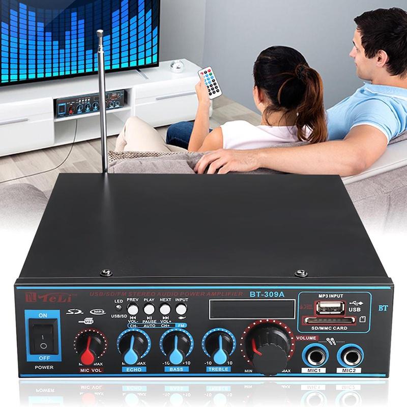 Buy Peak Power 800W BT-309A 12V/ 220V 2CH HIFI LCD Display Audio Stereo ...