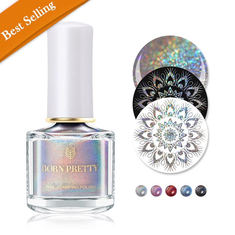 Buy BORN PRETTY 6ml Nail Stamping Polish Laser Nail Art Polish Printing Design at affordable ...