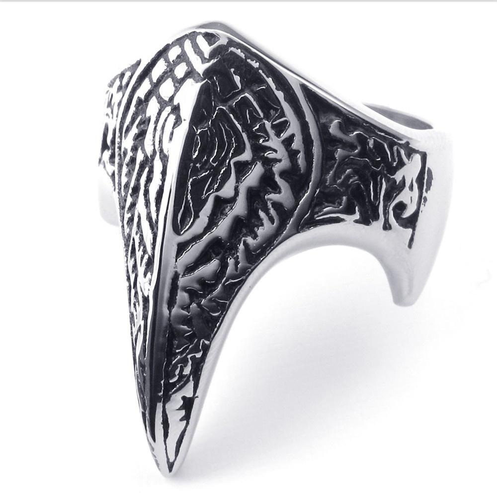 Buy Men's Trendy Jewelry Vintage Punk Stainless Steel Ring Phoenix Fire ...