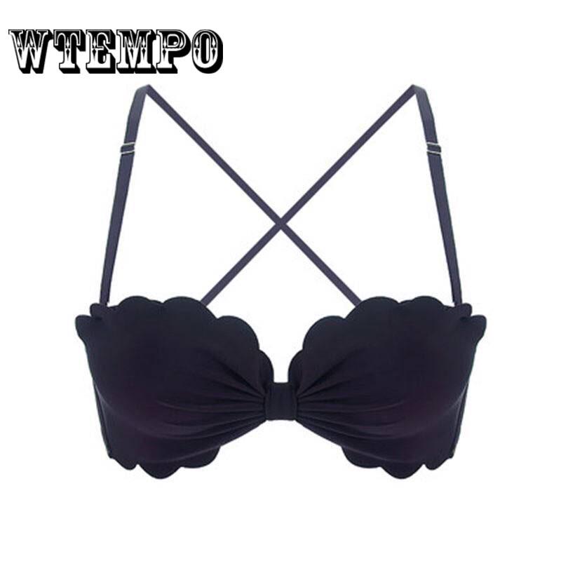 Buy Bra Wire Free Bras for Women Thin Cotton Lace Black White Y-line ...