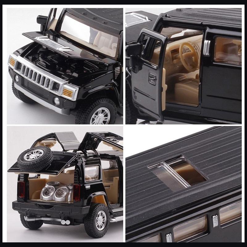 1/32 Scale Hummer H6 Lengthen Limousine Diecast Car Model Toy, Pull ...