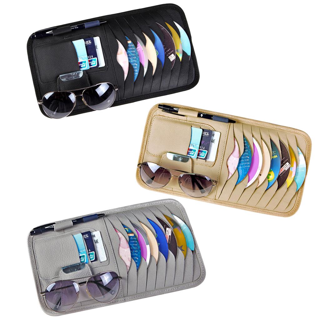Buy Car CD Holder Auto Visor DVD Disk Card Case Clipper Bag Car ...