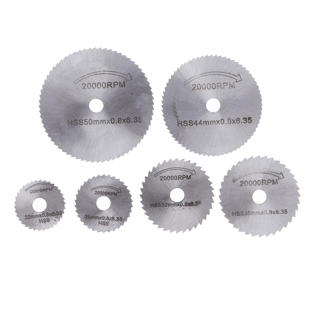 7 Pieces/Set High Speed Steel Mini Saw Blades with Mandrels for Rotary ...