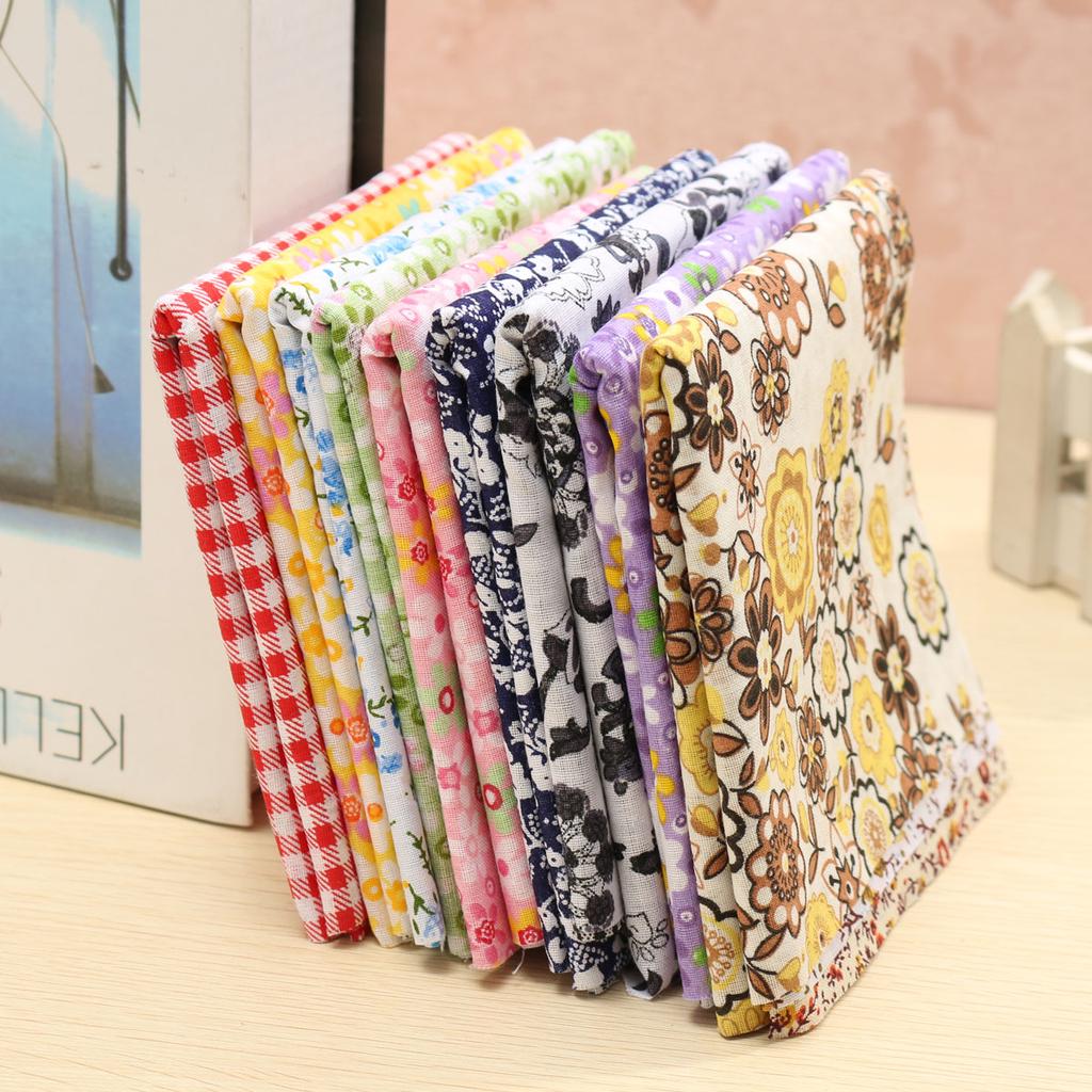 Buy 7pcs Cotton Fabric Printed Cloth Sewing Quilting Patchwork ...