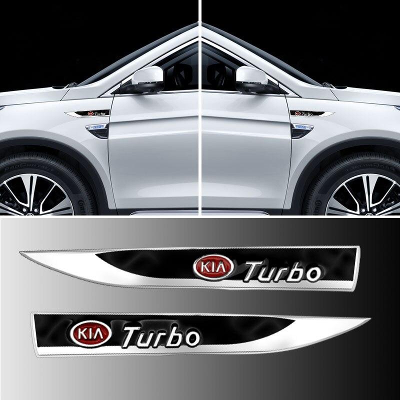 2 Pcs Auto 3D Metal Black Emblem Stickers Car Decal for KIA K2 K3 K5 ...