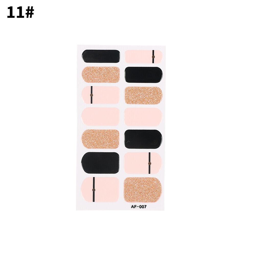 Cheap 16 Strips Semi Cured Gel Nail Stickers UV Lamp Required Gel Wraps ...