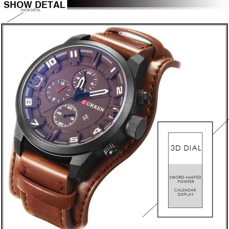 Buy CURREN Mens Quartz Watches Military Sports Men Wrist Watch Casual ...