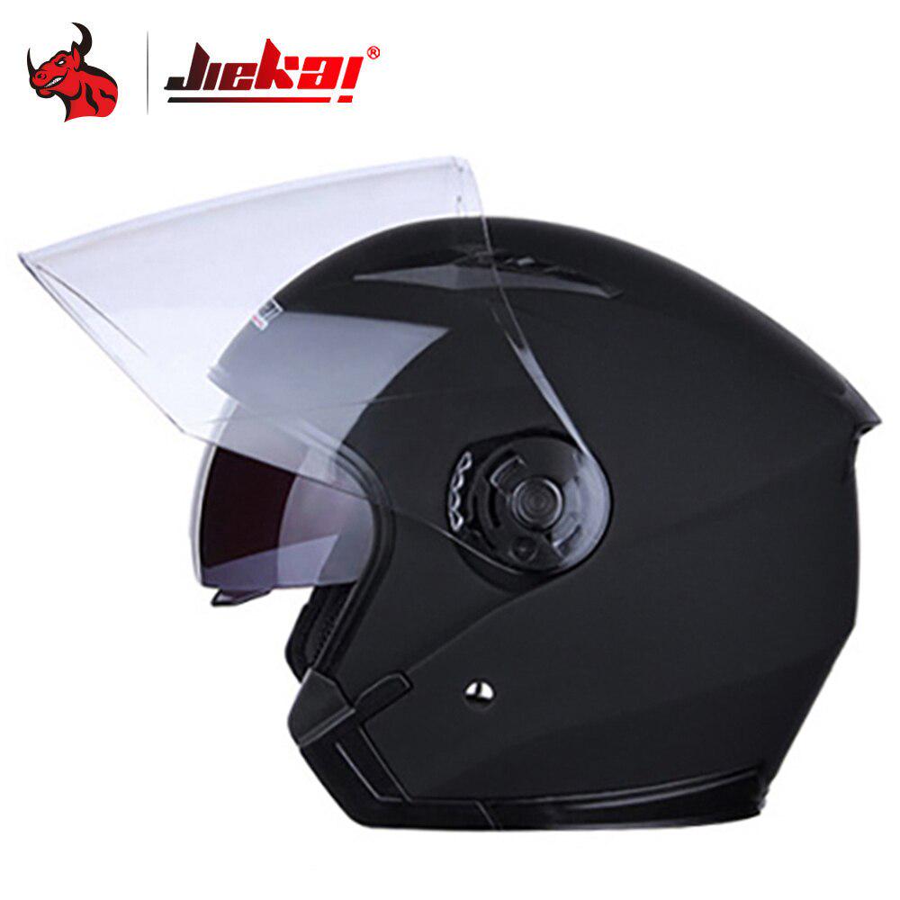 JIEKAI Motosiklet Kask Açık Yüz Moto Kask Cruiser Casco Moto Çift ...