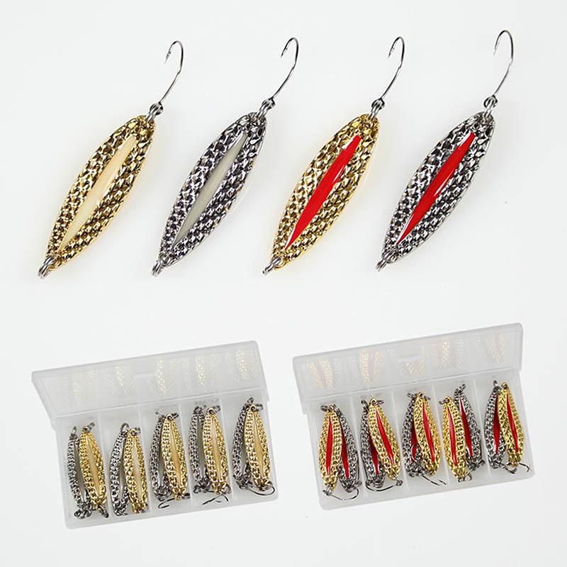 Buy Mouth Sequins Bait Set Bait Spoon Single Fish Rooster Bionic ...