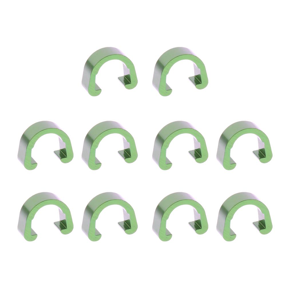 10Pcs Aluminium C Clip Cable Housing Hose Guide for Bike MTB Road Green ...