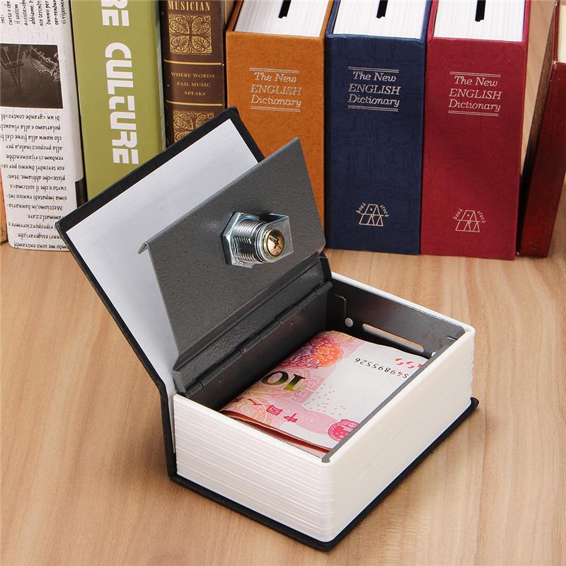 Buy Mini Safe Box Piggy Bank Secret Book For Coin Money Stash Security ...