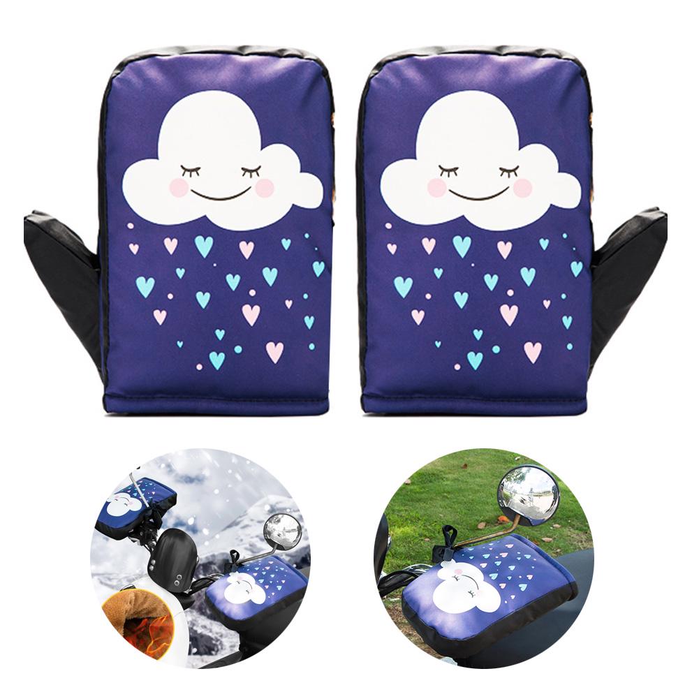 Bike Handlebar Mitts Cyclist Mittens Winter Thermal Cover for Handlebar ...