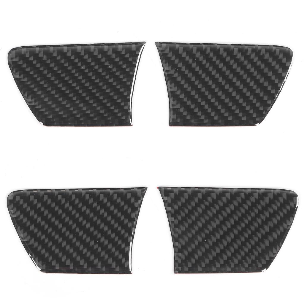 Buy 4pcs Interior Door Bowl Trim Cover Carbon Fiber Decoration Fit for ...