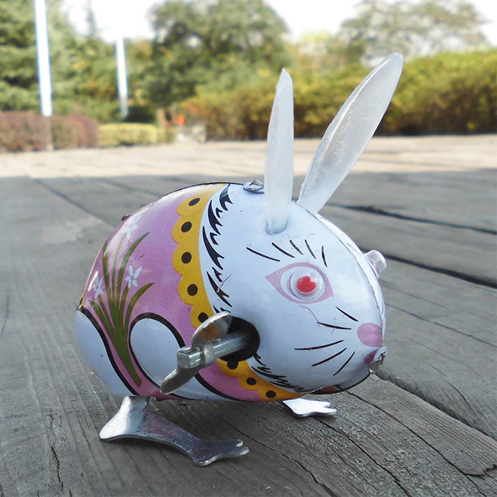 Funny Cute Metal Gift Colorful Rabbit Animal Clockwork Toy Wind Up Toy ...