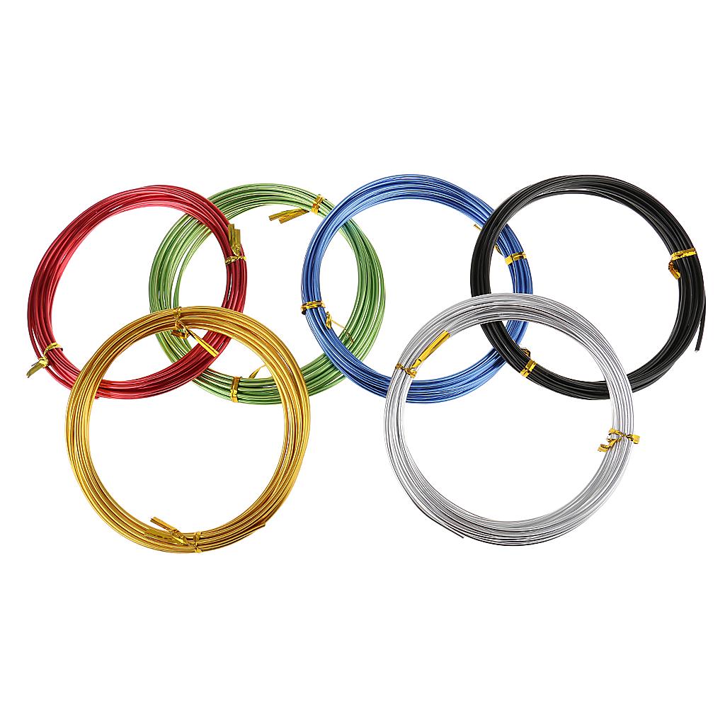 6 Pieces Colors Aluminium Wire for Jewelry Modeling Beading Craft 1mm ...