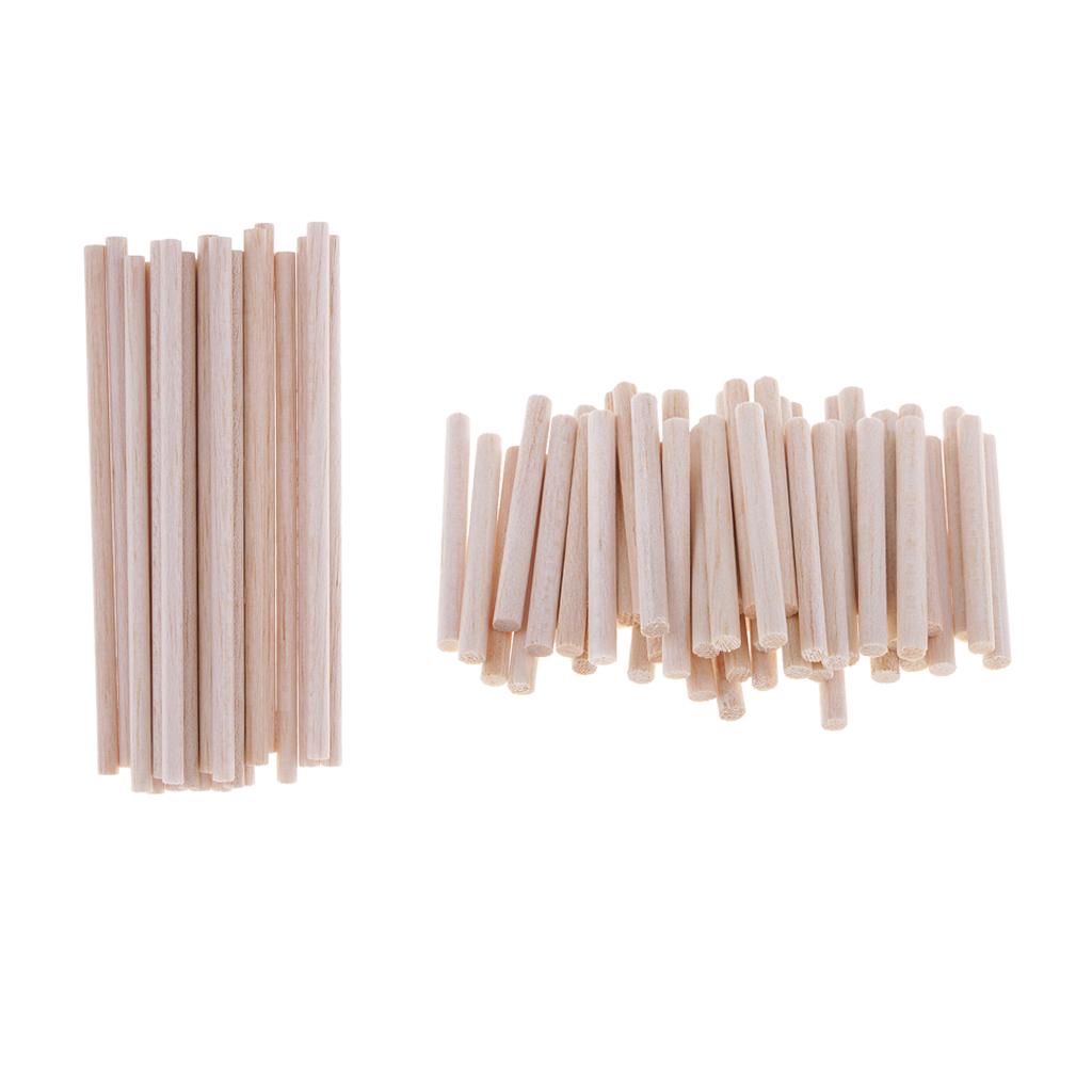 Buy 70 Pieces Balsa Wood Sticks Unfinished Rods DIY Modelling Stick at ...