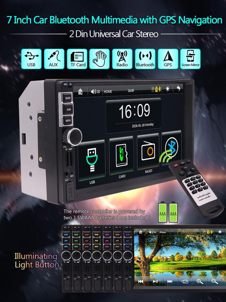 Buy Free Rear Camera Included! Double 2 Din Head Unit for Universal 2 ...