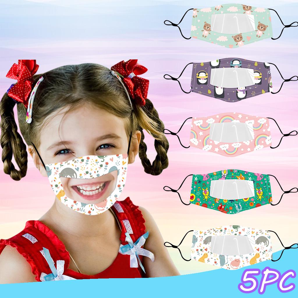 Buy [Busim] 5PC Children Outdoor Mask With Clear Window Visible ...