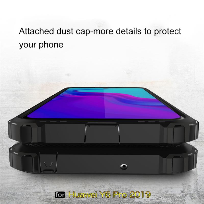 Buy Coque Étui combiné en TPU + PC pour HuY6 Pro (2019) (Noir) at ...