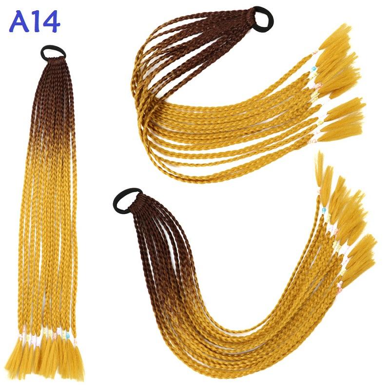 Cheap Rainbow Pink Ponytail Hairpiece Hair Ring Chignon Long Braid ...