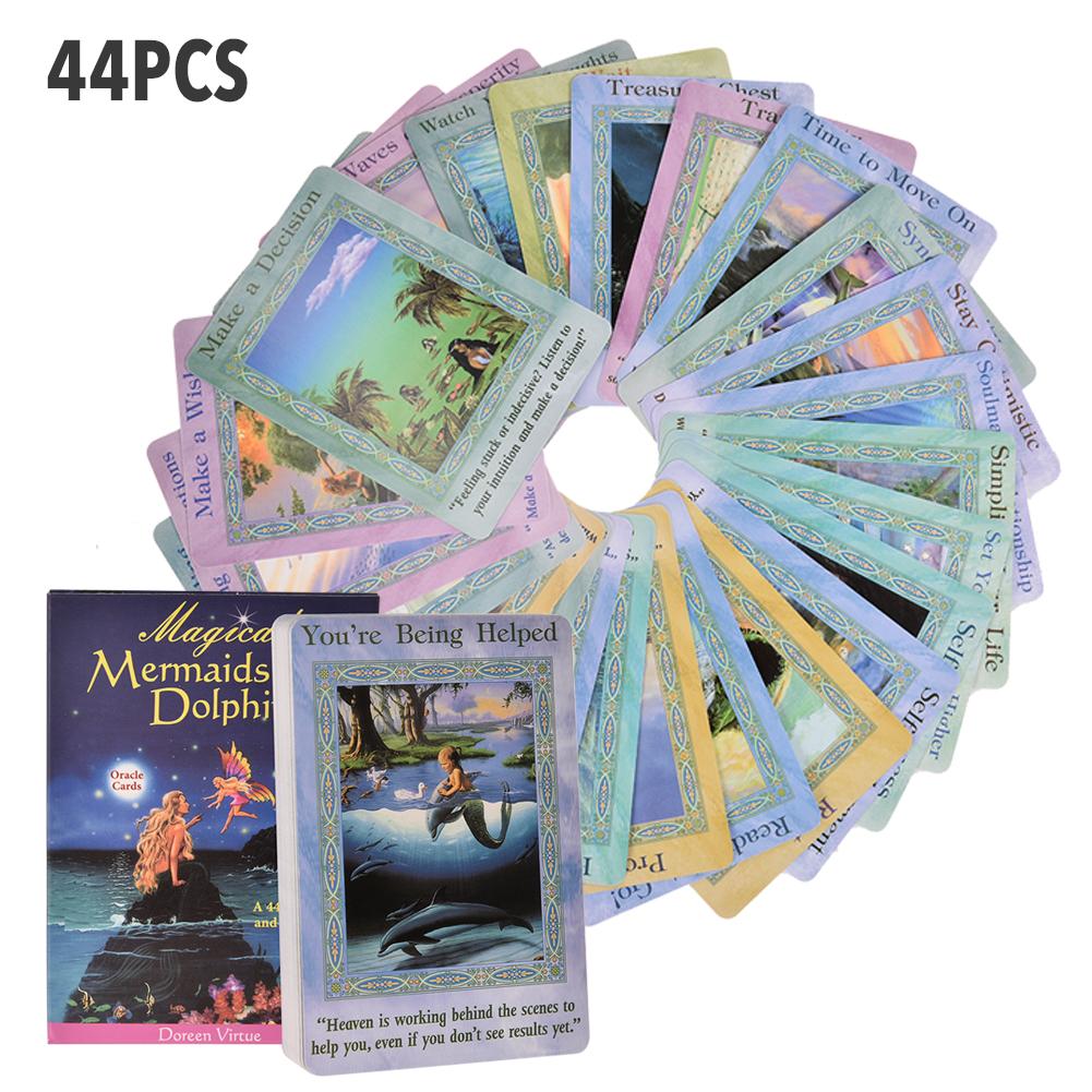 Buy 44 Magical Mermaids and Dolphin Oracle Cards Tarot Board Game at ...
