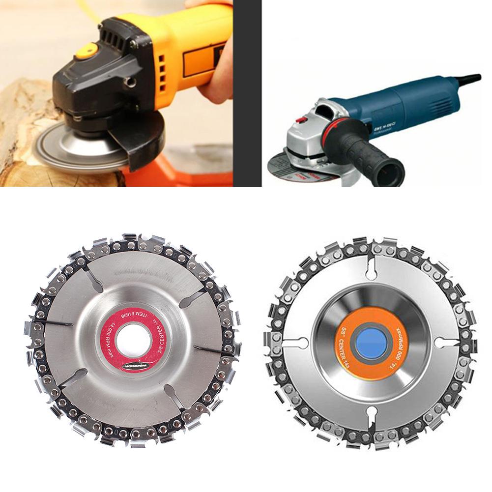 Buy 100mm Alloy Wood Grinding Carving Blade Saw Disc With Chain For ...