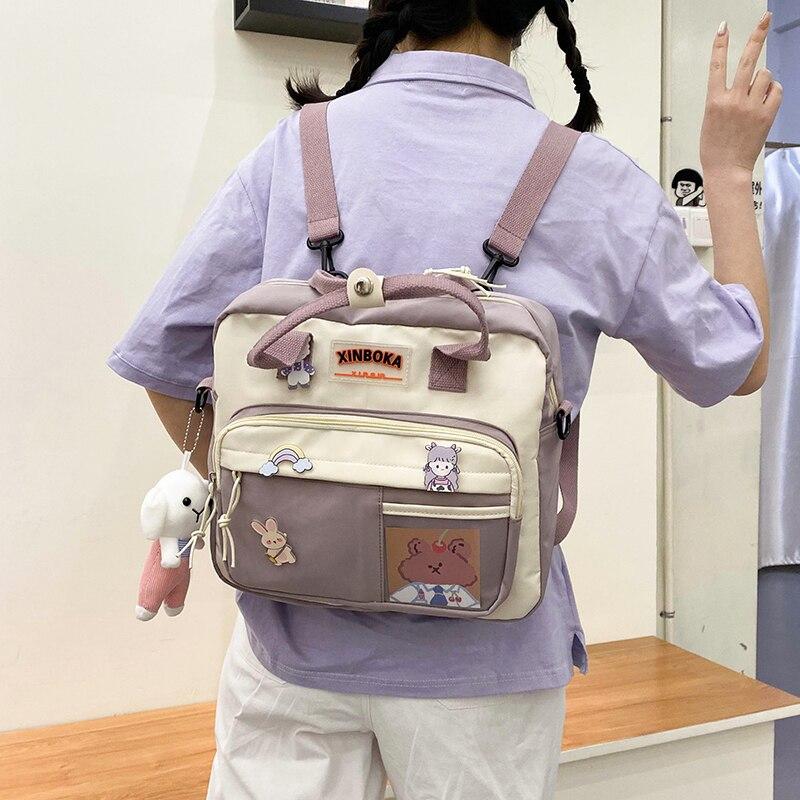 Buy Kawaii Horizontal Backpack for Teenage Girl Portable ...