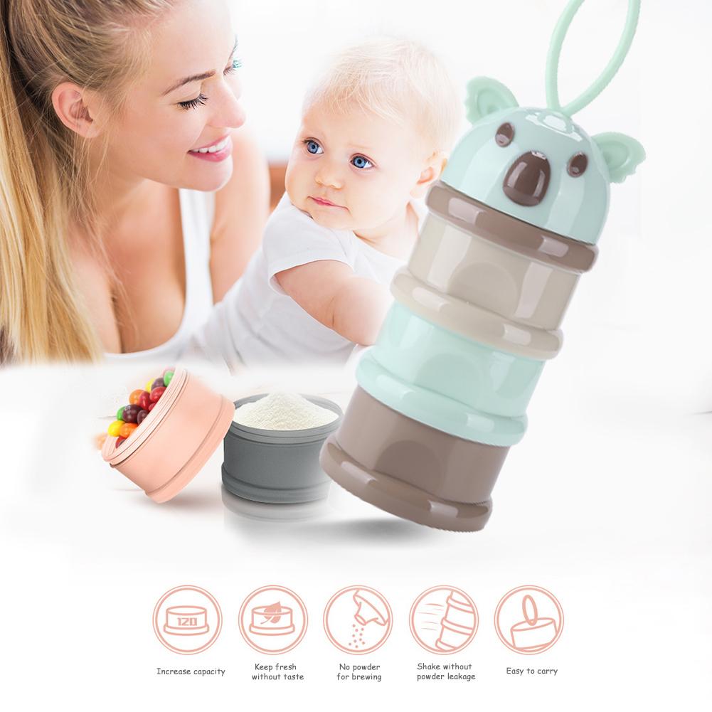 Portable Baby Food Storage Box Bear Shape Essential Milk Powder ...