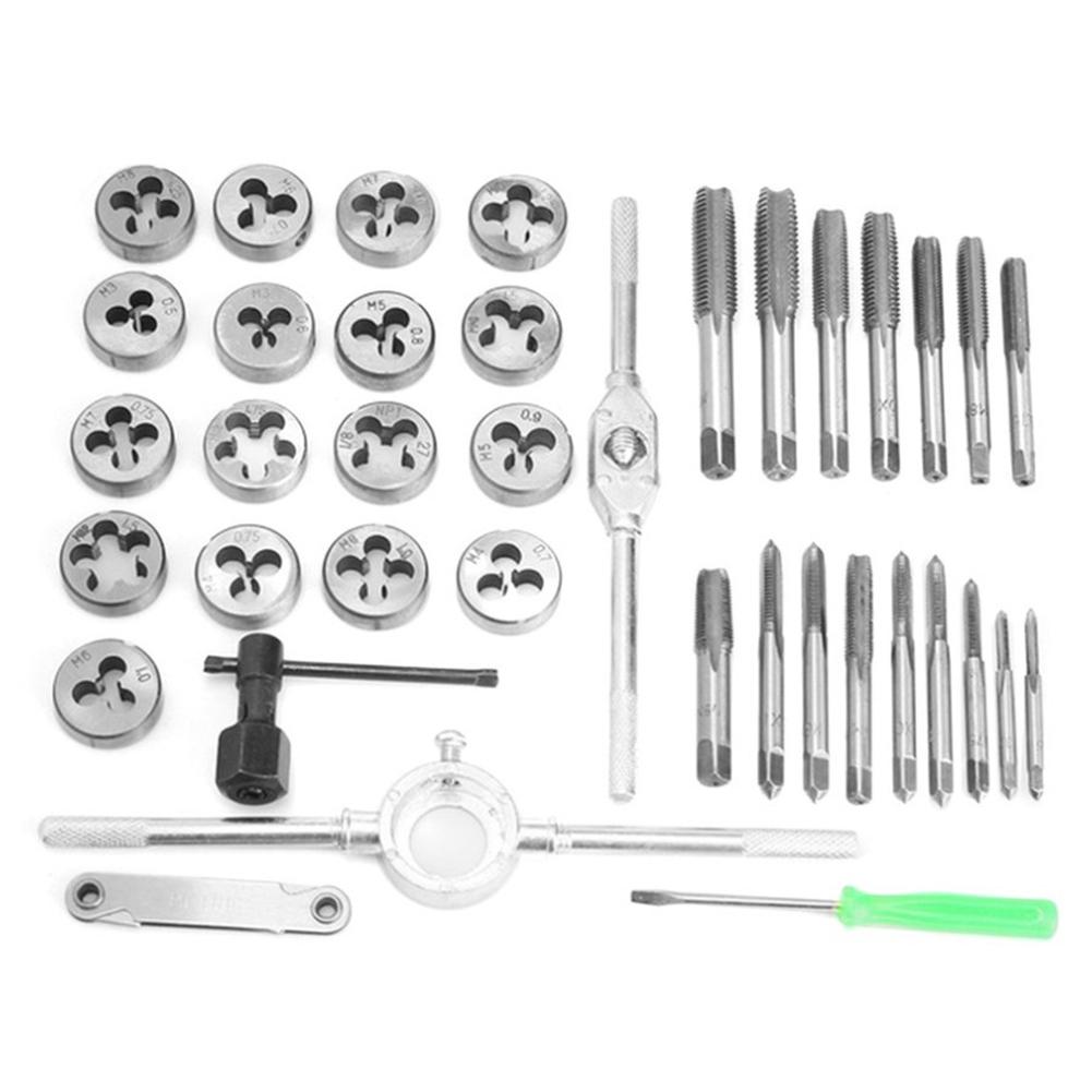 Cheap 40pcs Tap Die Set Hand Tapping Kit Screw Circular Dies Thread ...