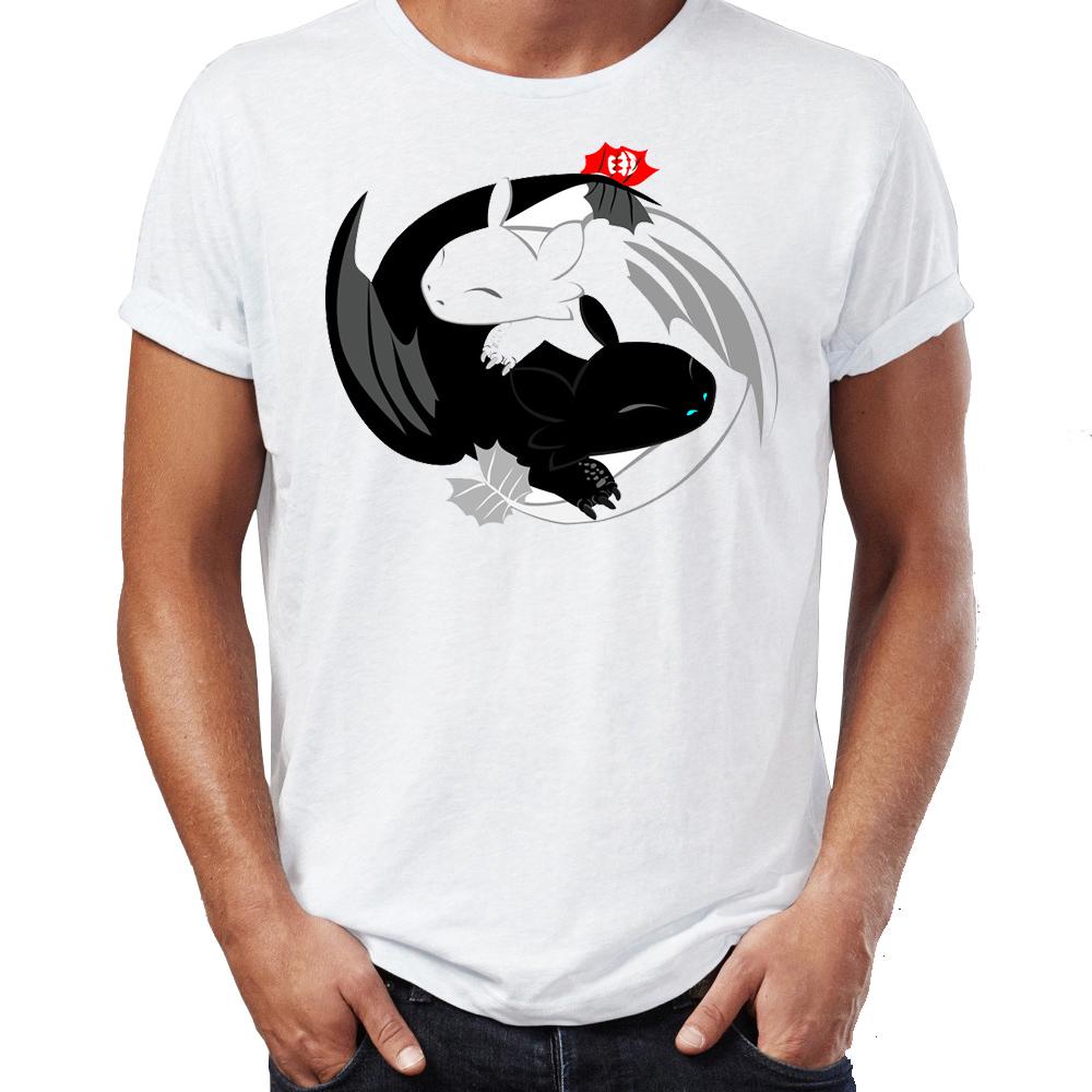 Buy Men 'S T Shirt Toothless And The Light Fury Tai Chi Awesome Artwork ...