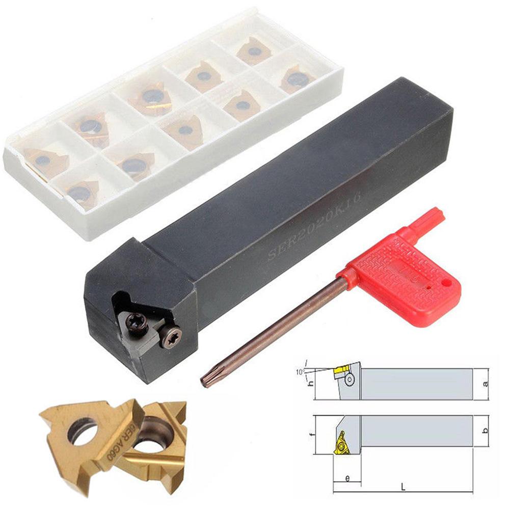 Buy Lathe Thread Turning Tool Holder 16ER AG60 Carbide Insert at ...
