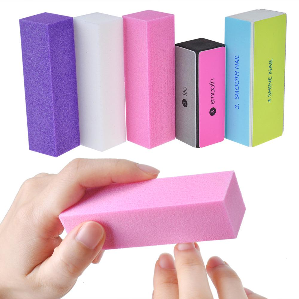 Buy 10 PCS/Set Nail File 100/180 Nail Buffer Block Sanding Sponge Nail ...
