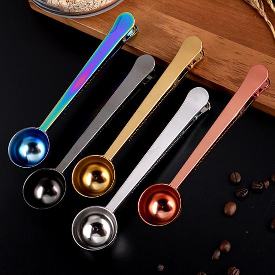 Great Well-sealed Coffee Spoon Clip Water-proof Two-in-one Sealing ...