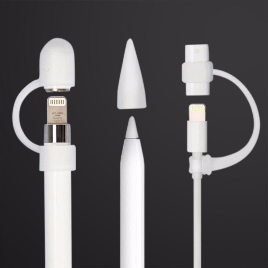 3Pcs Pencil Cap Holder + Nib Cover + Lightning Cable Anti-Lost Rope For ...