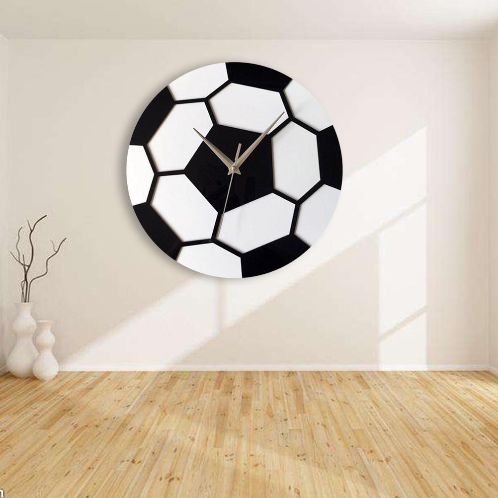 Acrylic Football Wall Clock Movement Mute Decorative Wall Clocks for ...