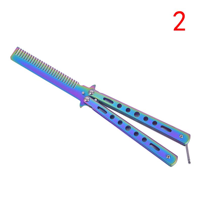 Buy Practical Stainless Steel Practice Training Butterfly Knife Comb ...