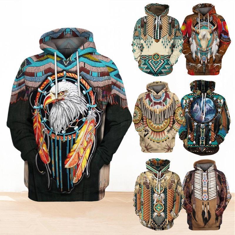 Women's Native Pattern 3D Printed Hoodies Classic Hoodies Jacket ...