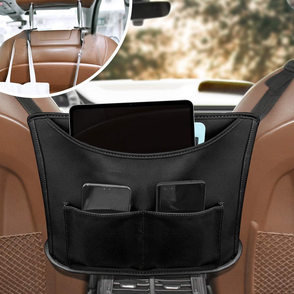 Buy Car Net Pocket Handbag Holder,Car Purse Holder Between Seats(Black ...