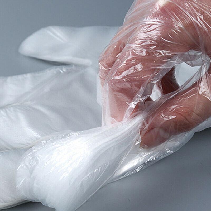 Купить 100шт Одноразовые пластиковые перчатки Прозрачные барбекю ...