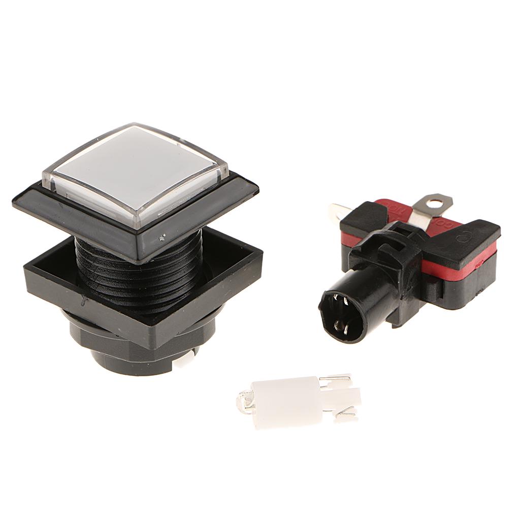 Buy 33mm Square Game Machine Arcade Push Button + LED Illuminated ...