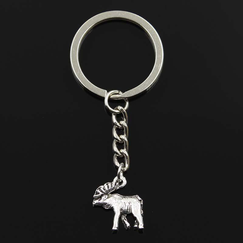 Buy Hroryn Keychain Men Car Moose Alces Deer Pendant Metal Chain Key ...