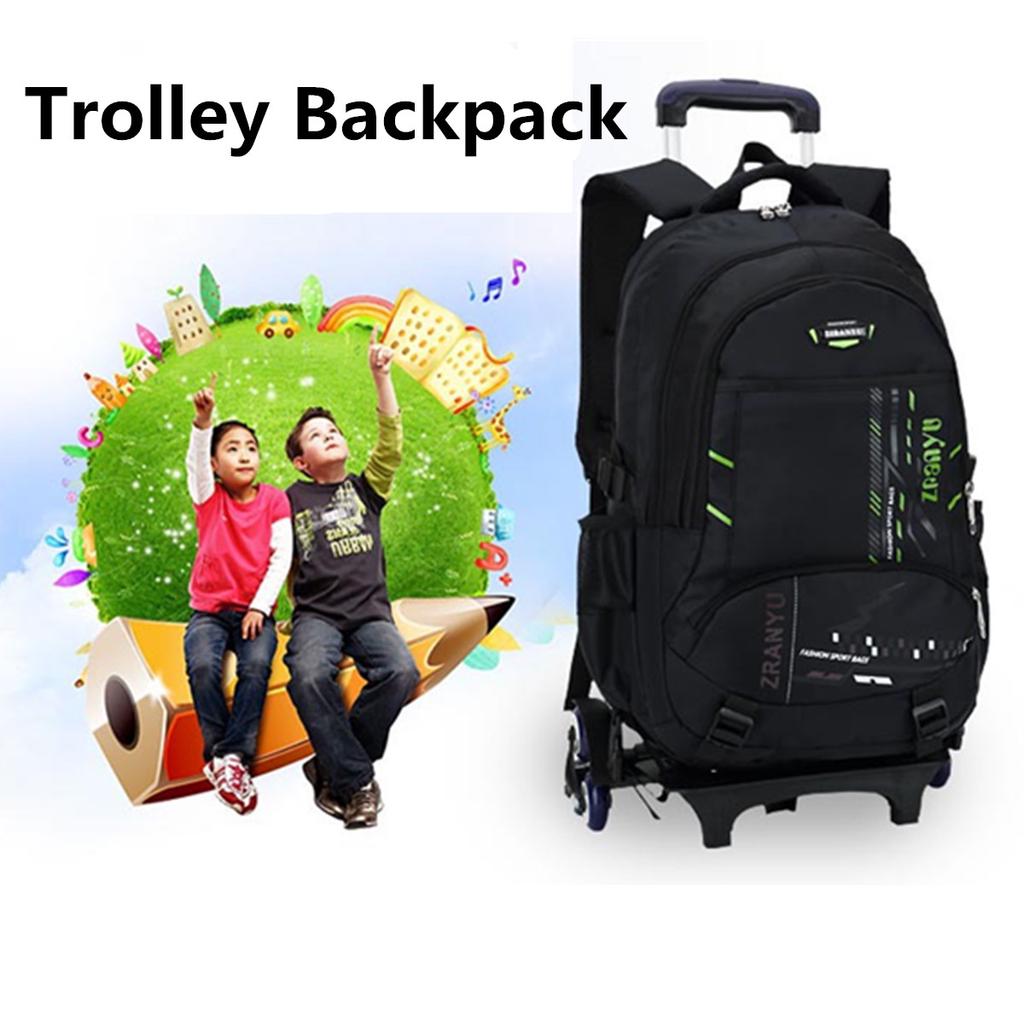 Buy Children‘s Trolley Bag with Wheel Backpack Christmas Gift Rod ...