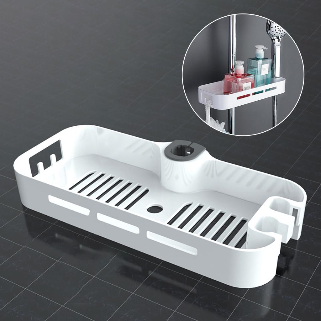 Buy Bathroom Shower Rack Punch Free Shower Tray Holder Rack Sundry ...