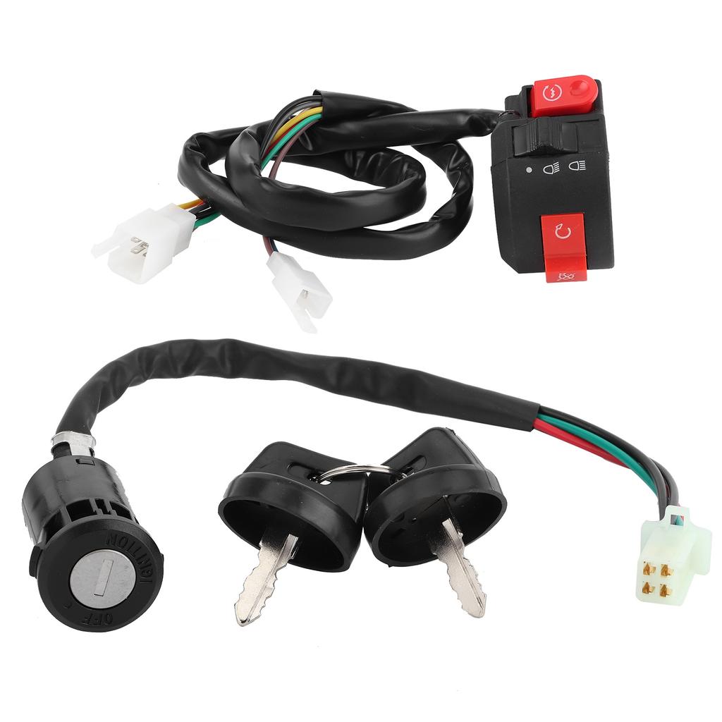 Handlebar Kill Button with Ignition Switch and 2 Keys for 50cc 70cc ...