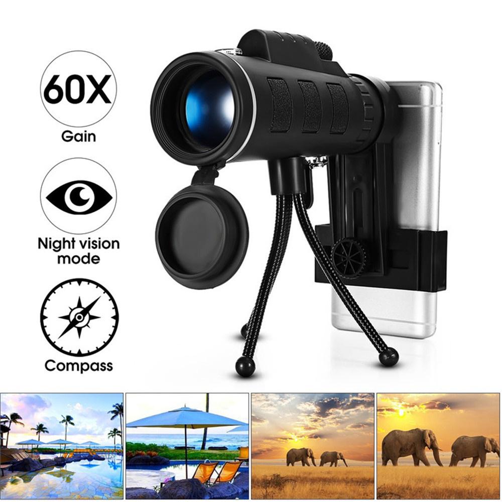 New Ajustable Waterproof HD 40x60 Focus Zoom Mini Monocular Cell Phone ...