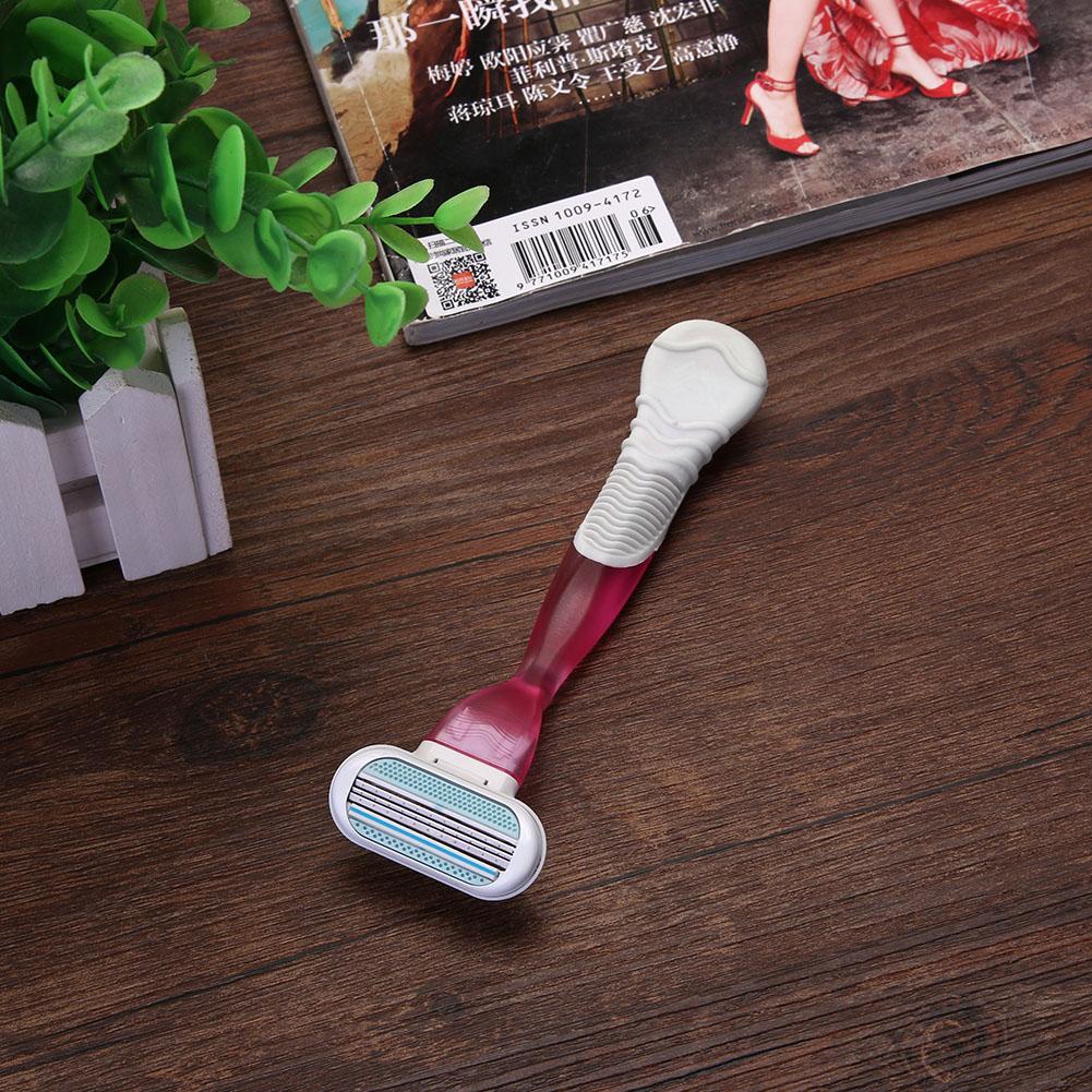 Buy 5pcs/set Beauty Safety 4-Blade Women Handle Razor Female Shaving ...